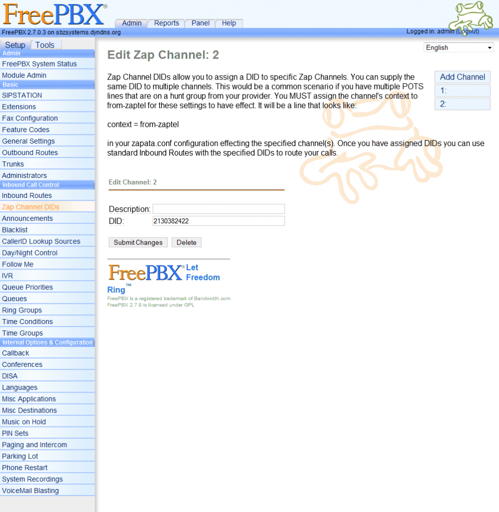 FreePBX - step by step basic setup - SBZ Systems
