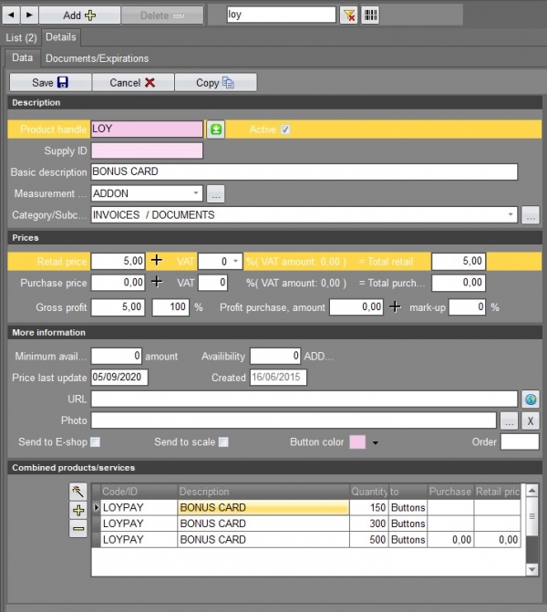 Customer reward system (loyalty card) - Customization - SBZ Systems