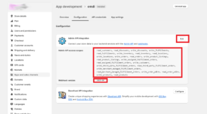 Settings for Shopify connector - SBZ Systems