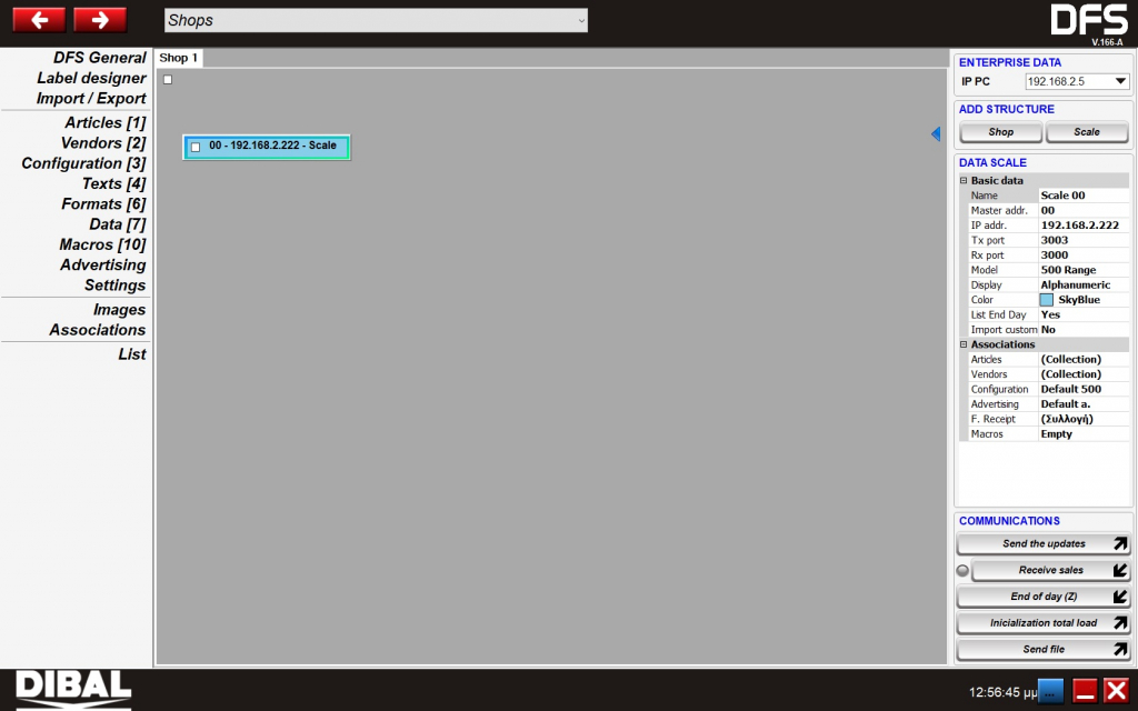 EMDI connection with scales DIBAL W015T - SBZ Systems