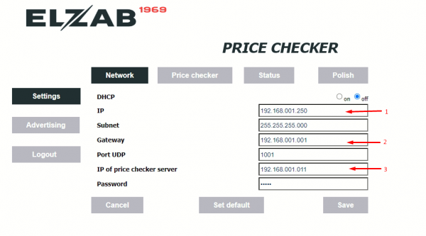 Connection with ELZAB price checker - SBZ Systems