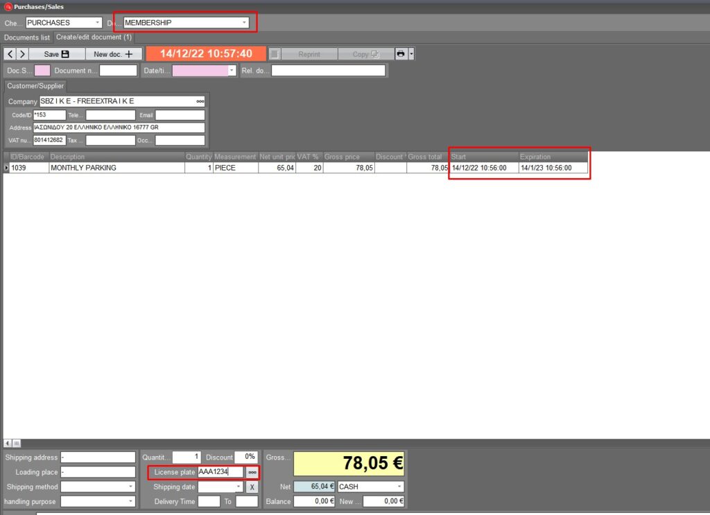 Permanent parking customers with subscription - SBZ Systems