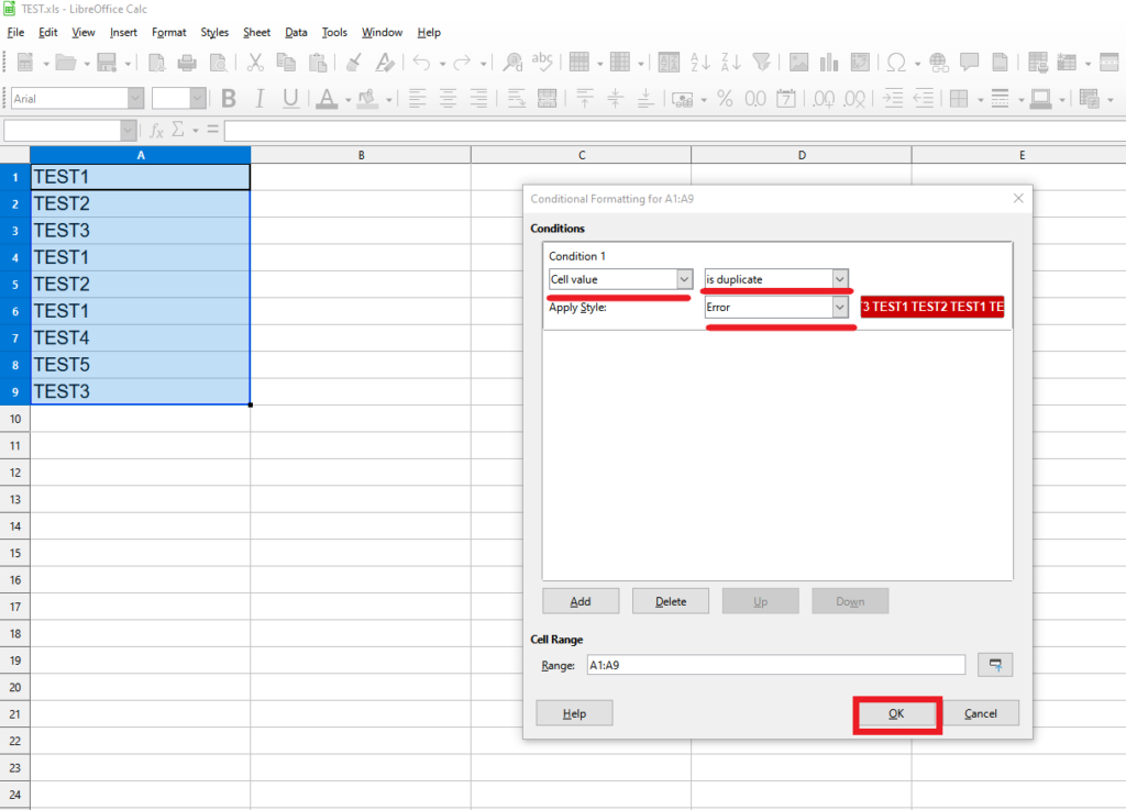 Find duplicate records in excel with Libre Office. - SBZ Systems