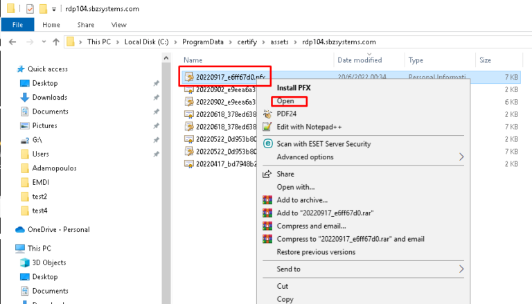 Installing a certificate for RDP on a windows server - SBZ Systems