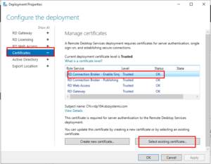 Installing a certificate for RDP on a windows server - SBZ Systems
